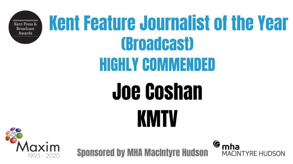 Kent Press & Broadcast Awards: Highly Commended (twice!) CfJ graduate ...