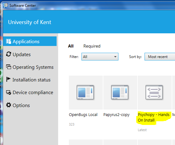 Installing PsychoPy on Staff PCs – Psychology Technical Team