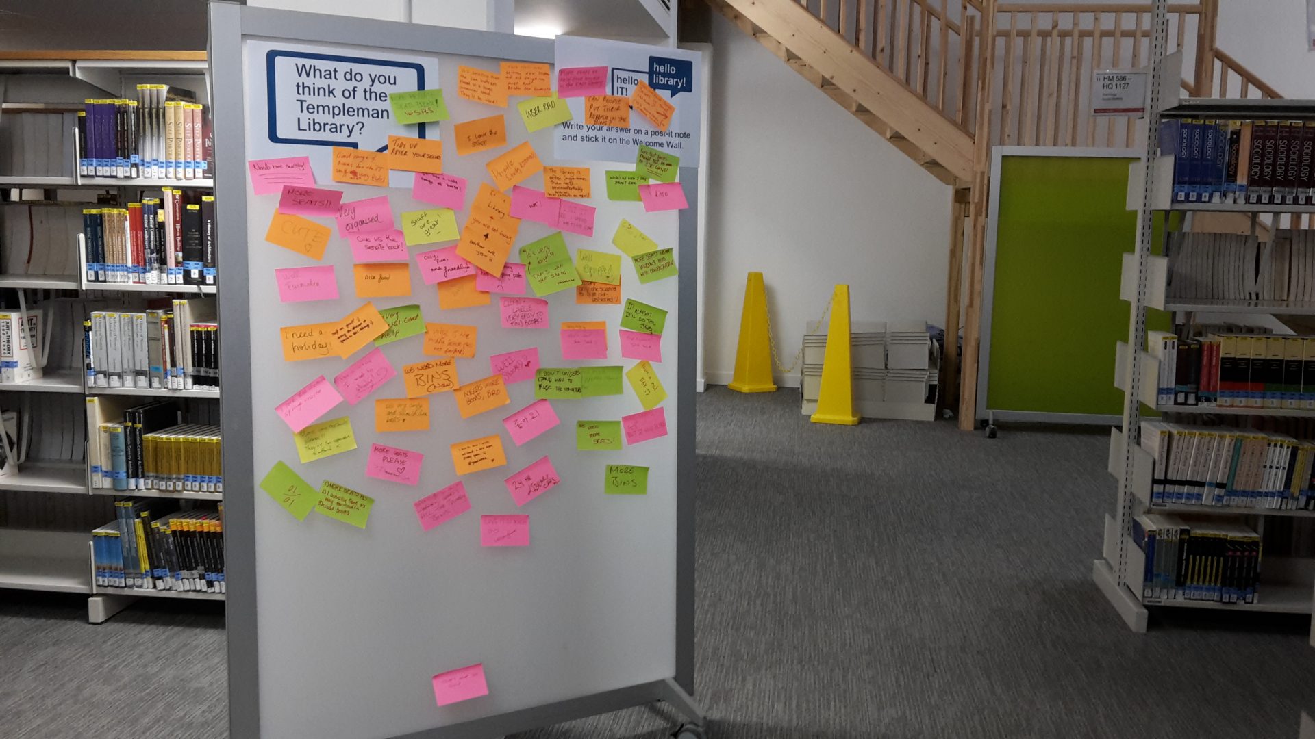 Welcome Walls in the Templeman Library – IS User Experience