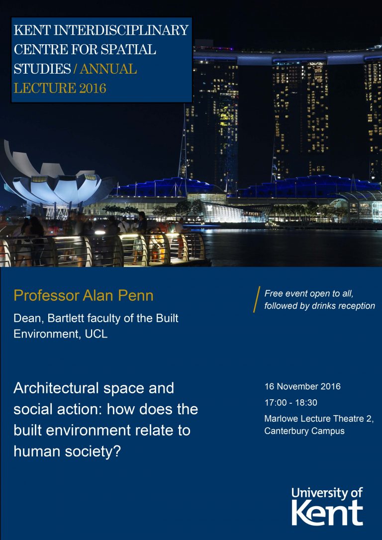 KISS Annual Lecture presents Professor Alan Penn from the Bartlett, UCL ...