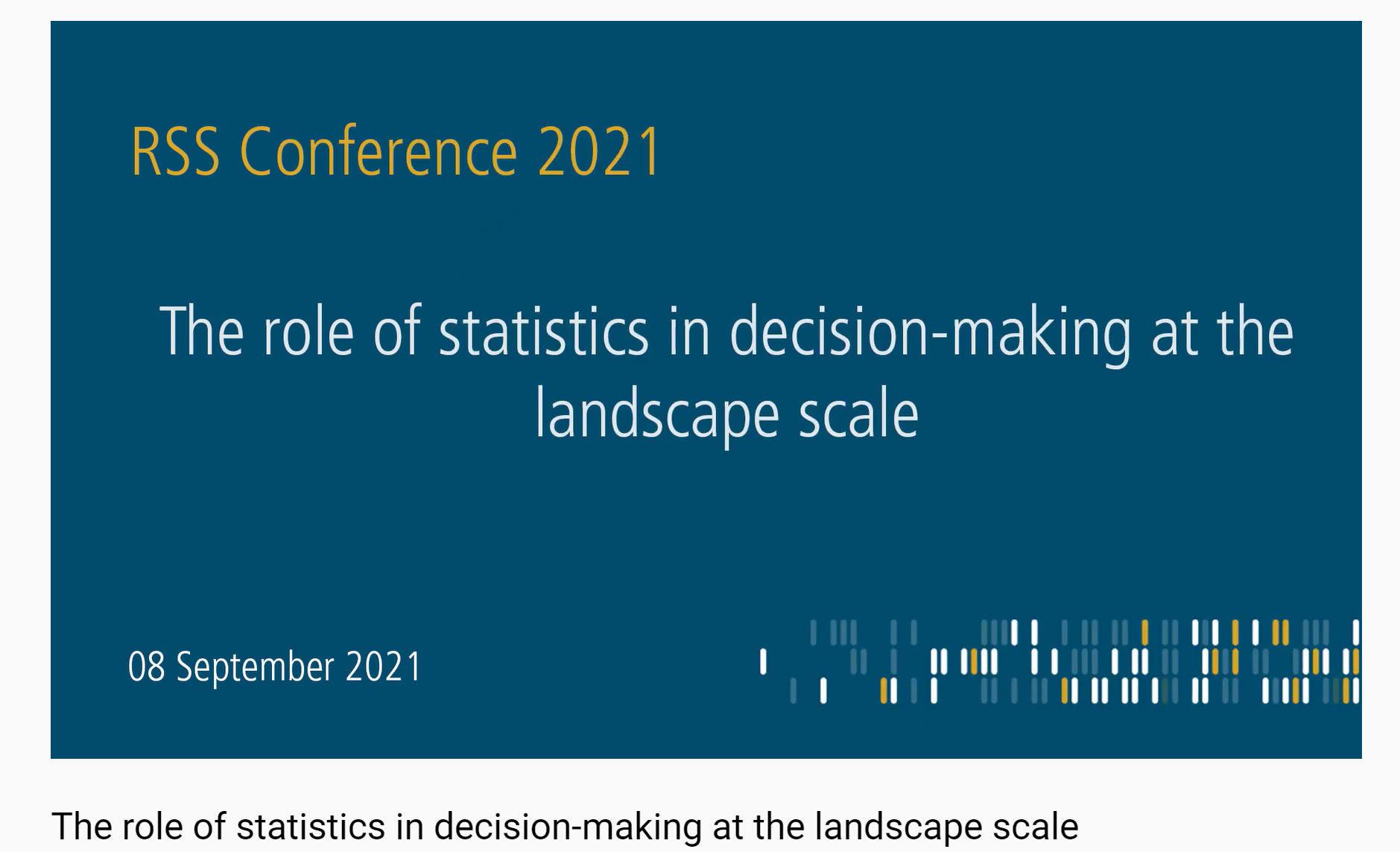 The Role Of Statistics In Decision making At The Landscape Scale The Role Of Statistics In Decision making At The Landscape Scale