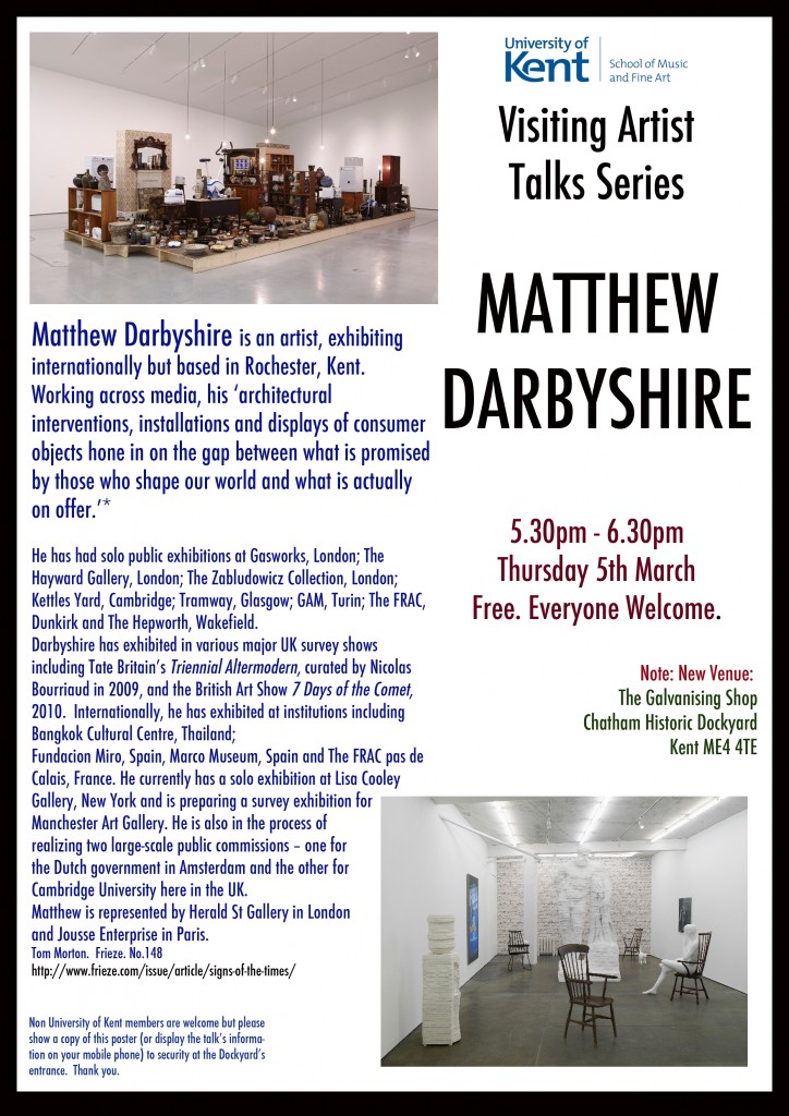 This week we welcome ‘Visiting Artist’ Matthew Darbyshire | School of ...