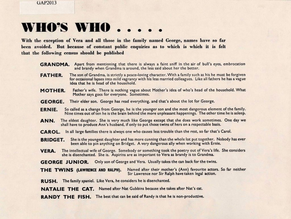 Giles Family at 75: The Characters | University of Kent Special ...