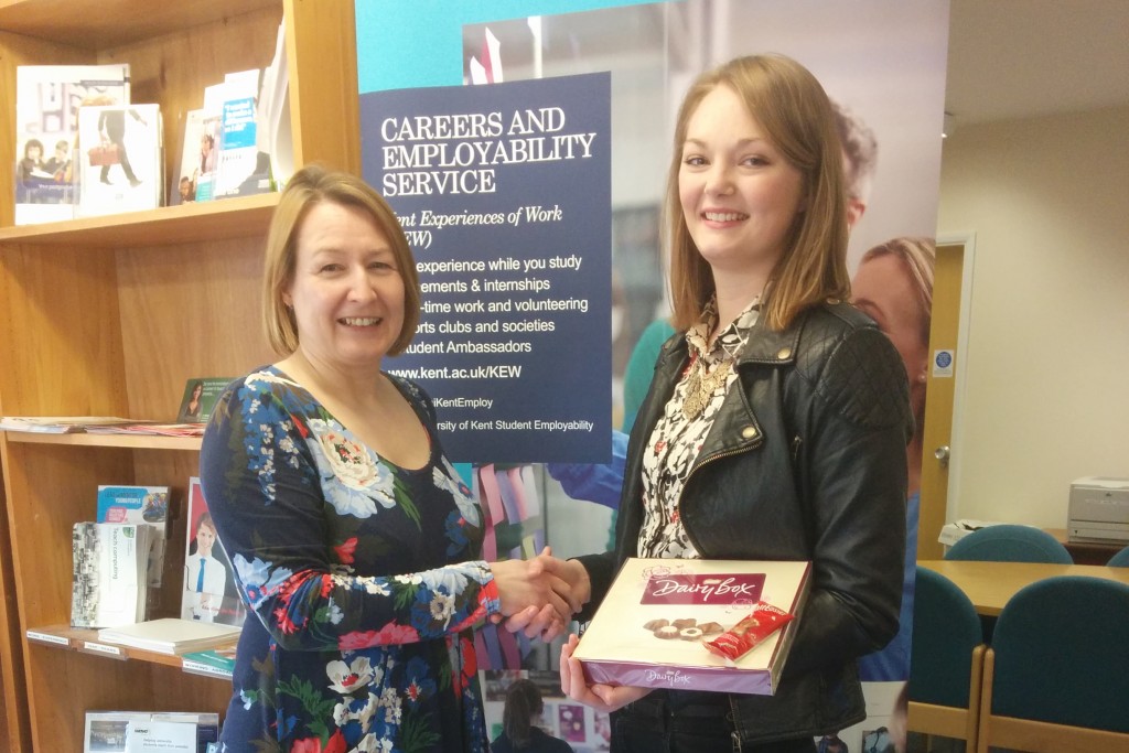 Careers and Employability Service awards prize to Work-Study student ...