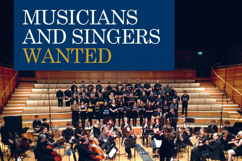 Musicians and singers wanted | Staff and Student News