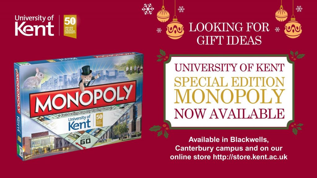University of Kent Edition Monopoly now at a special Christmas price of ...
