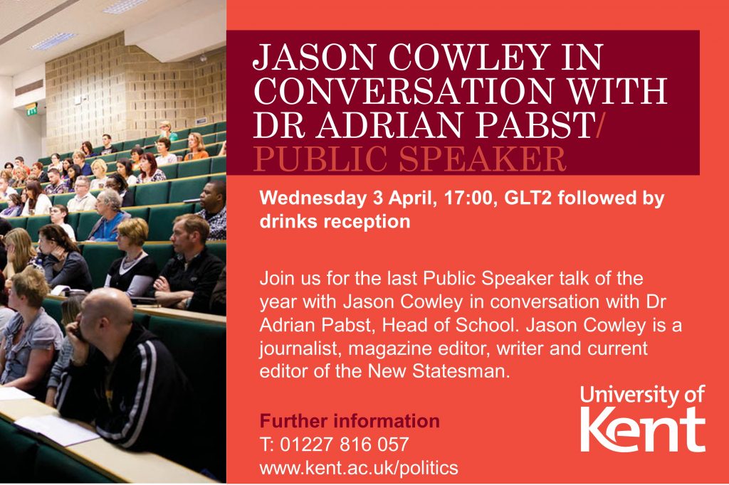 New Statesman Editor ‘in conversation’ at Kent | Staff and Student News