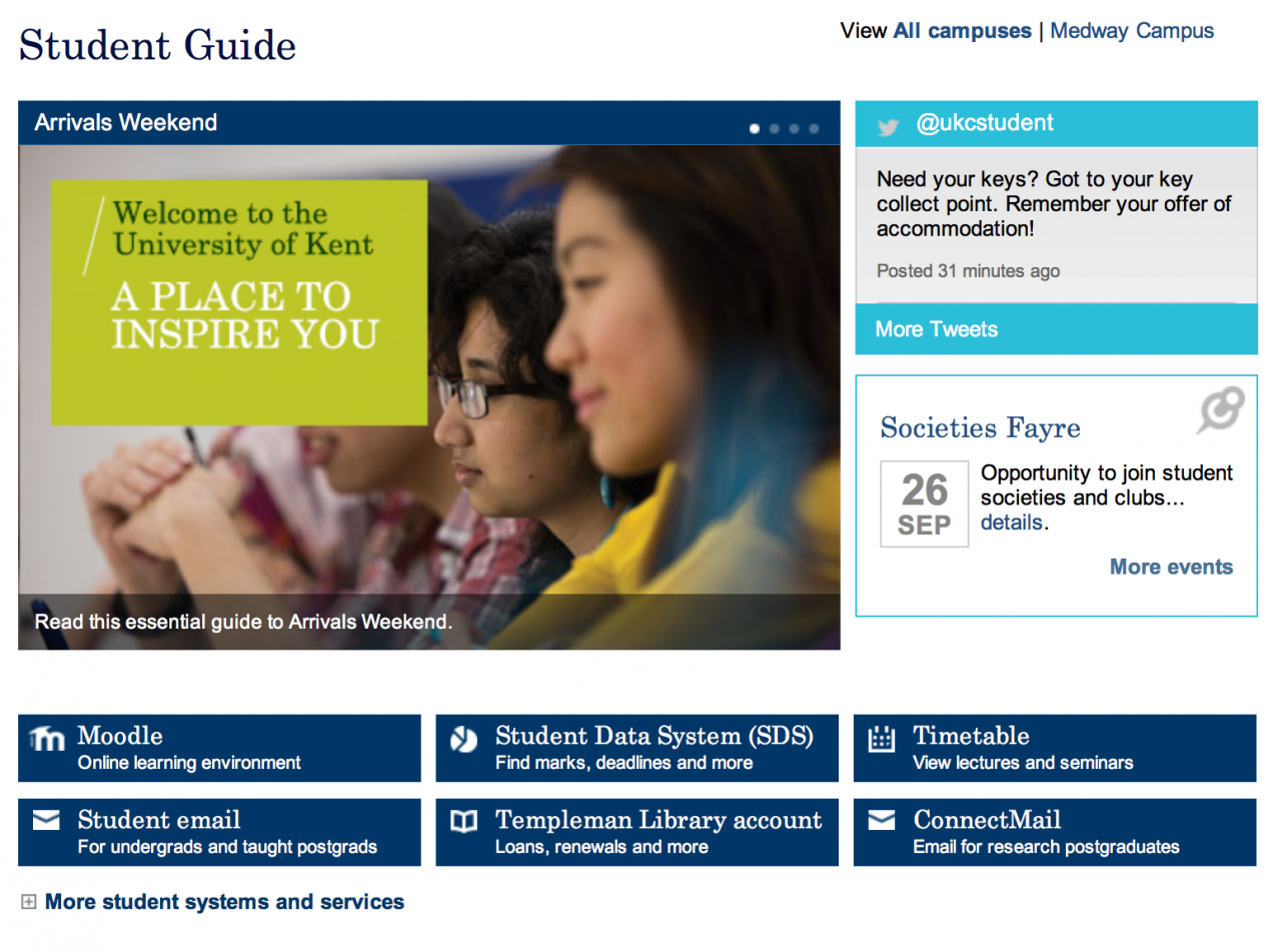 The University of Kent Student Guide Timetable – Web Learning and ...